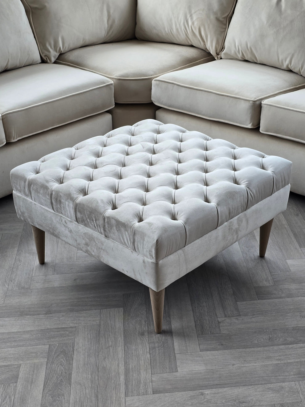 Premium non storage Coffee Table Bench, Chesterfield Footstool table ...