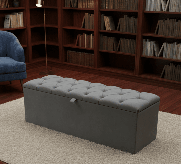 Large Storage Ottoman Bench Seat – Chesterfield Window Bay Seating ...